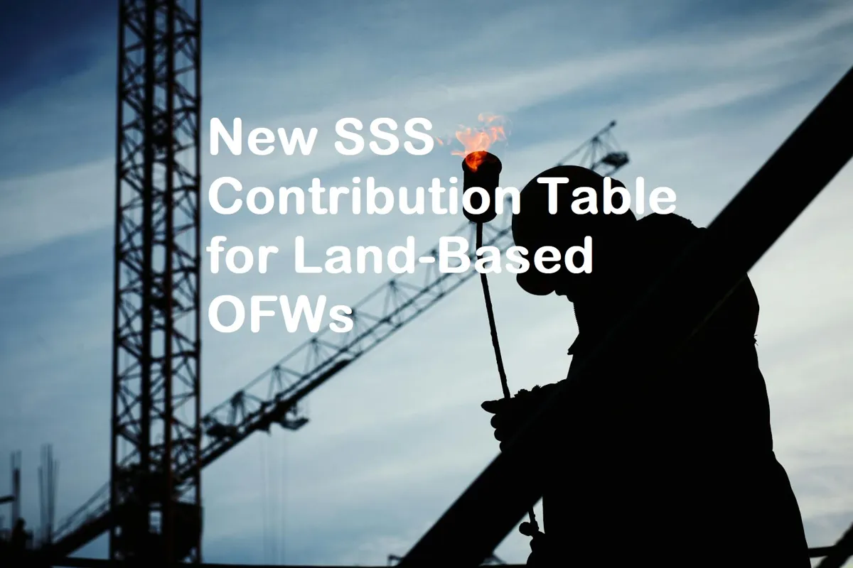 New SSS Contribution Table For Land-Based OFWs Effective January 2025 ...