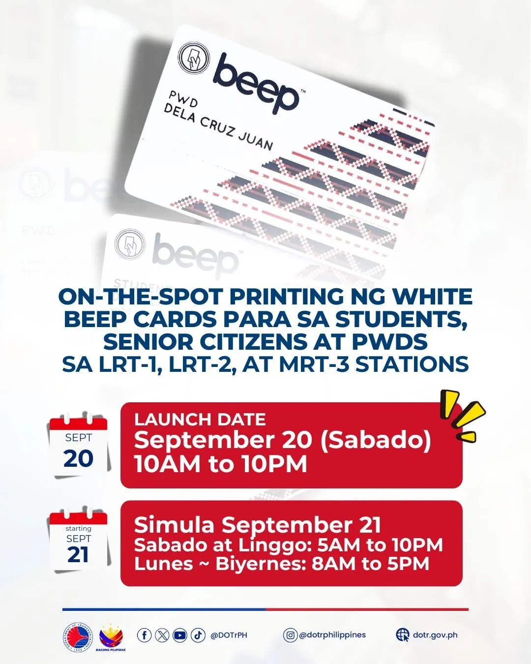 On-the-Spot Printing Of White Beep Cards For Students, Seniors, And ...